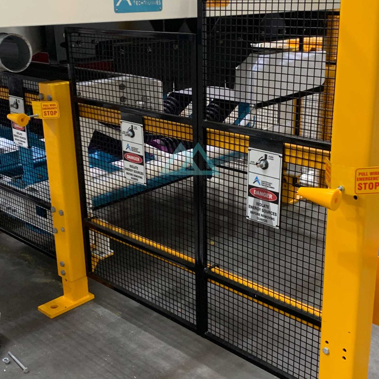 Conveyor Pigtail Emergency Stop Pullwire Sign - Alpha Mining Equipment