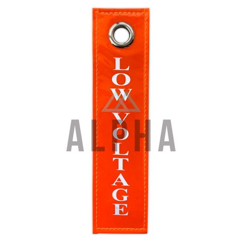 Low Voltage Orange Reflective Tag - Alpha Mining Equipment